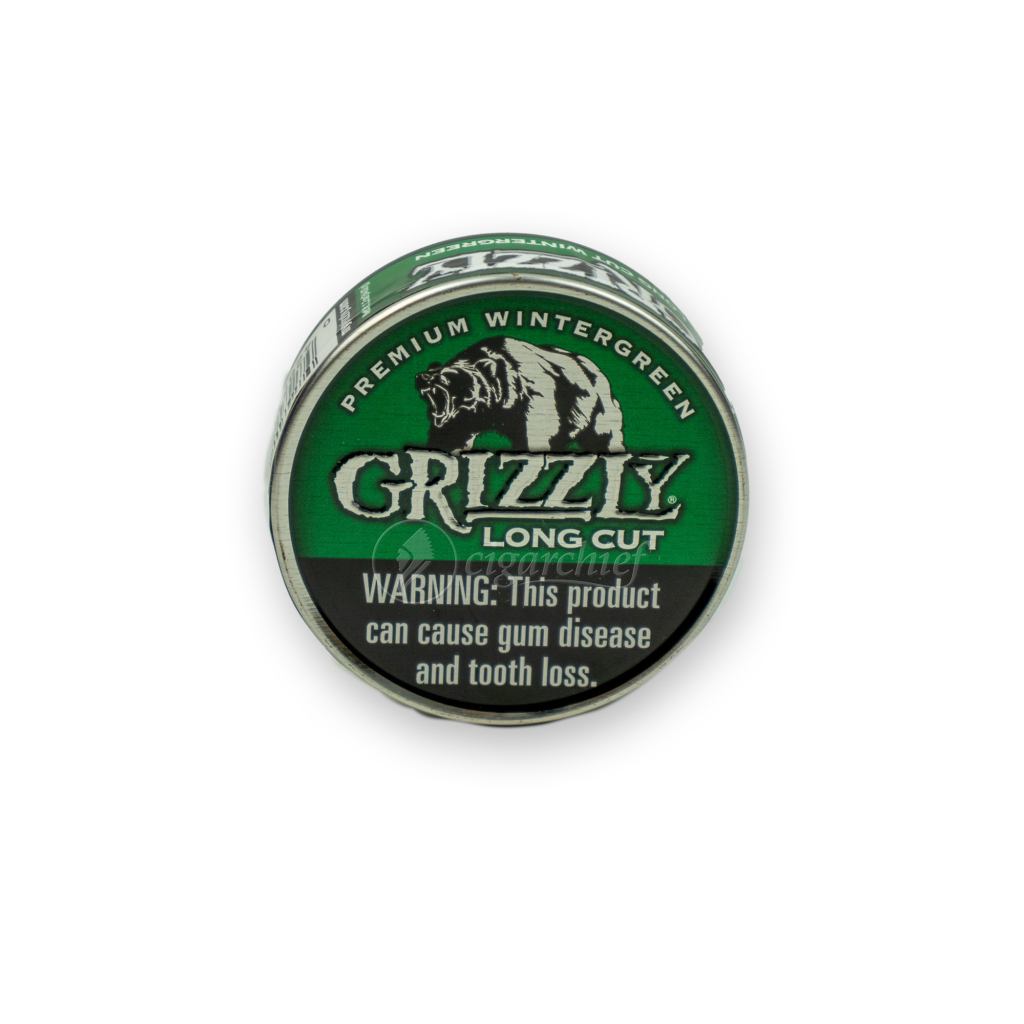Grizzly Dark Long Cut Wintergreen Chewing Tobacco - Cigar Chief
