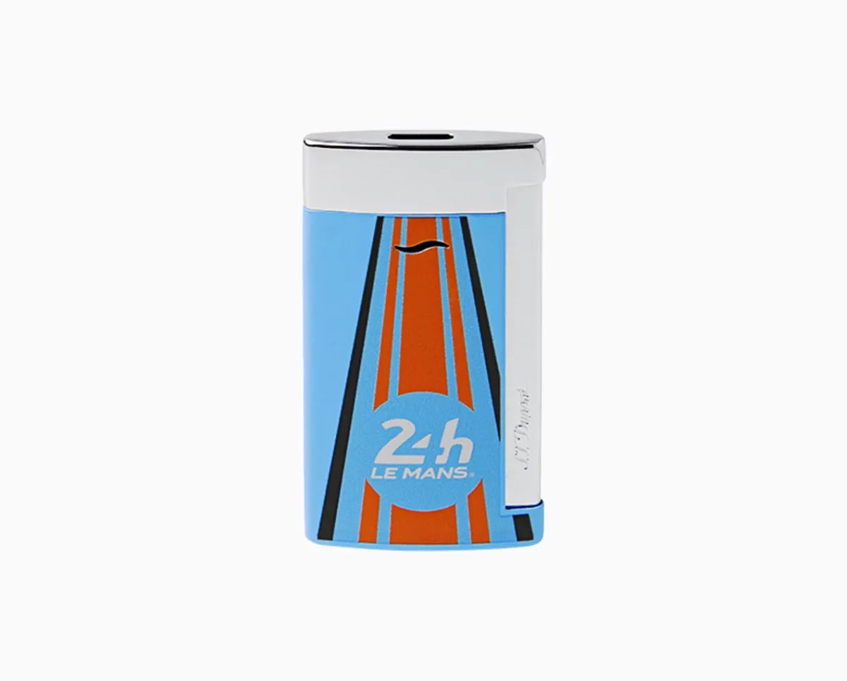 S.T. Dupont Slim 7 Le Mans Blue & Chrome Lighter - Cigar Chief