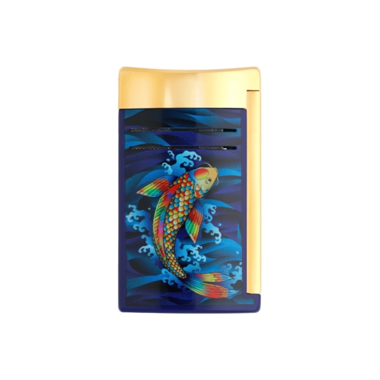 S.T. Dupont Maxijet Golden Koi Fish Lighter - Cigar Chief