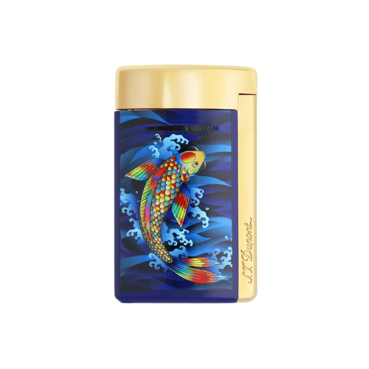 S.T. Dupont Minijet Golden Koi Fish Lighter - Cigar Chief