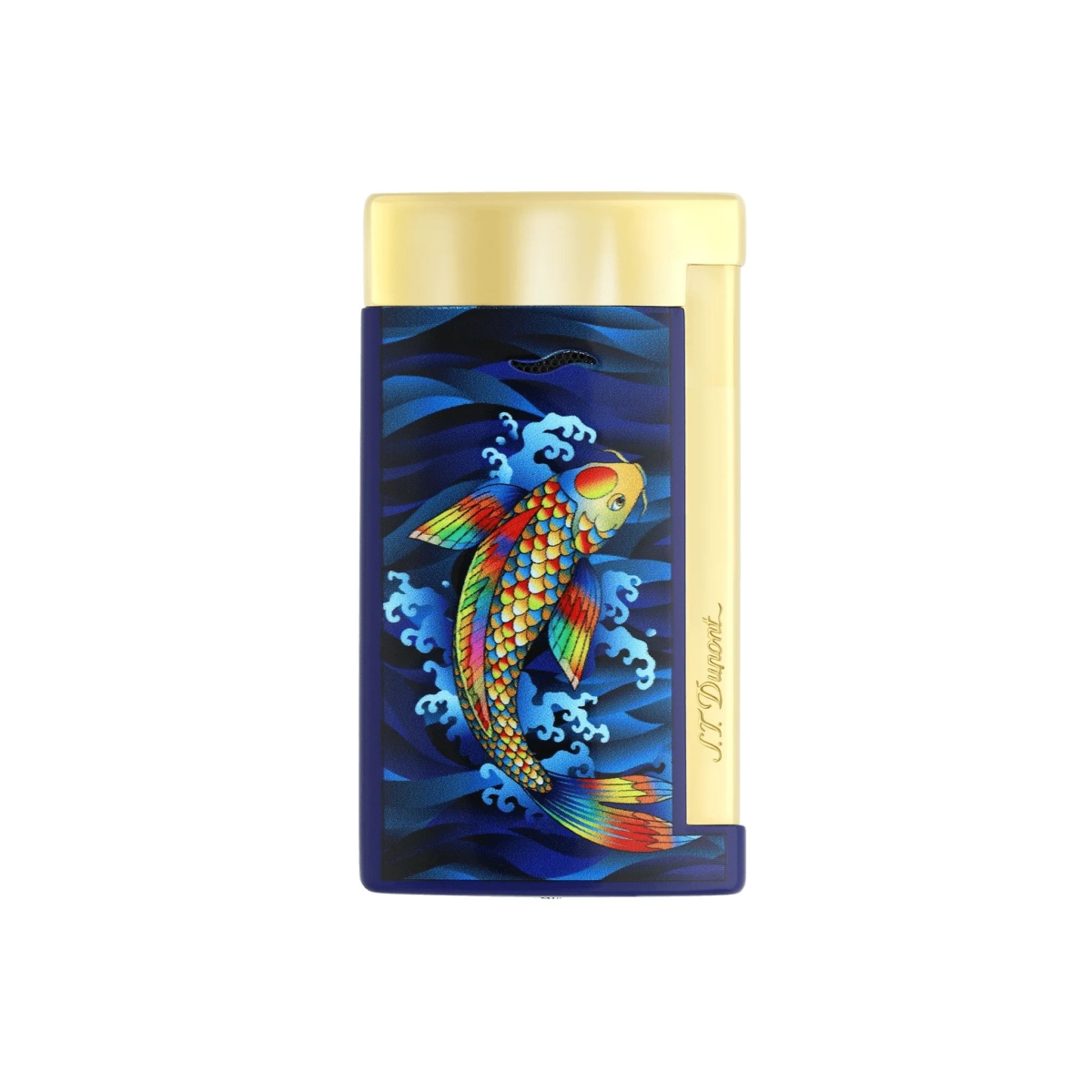 S.T. Dupont Slim 7 Golden Koi Fish Lighter - Cigar Chief