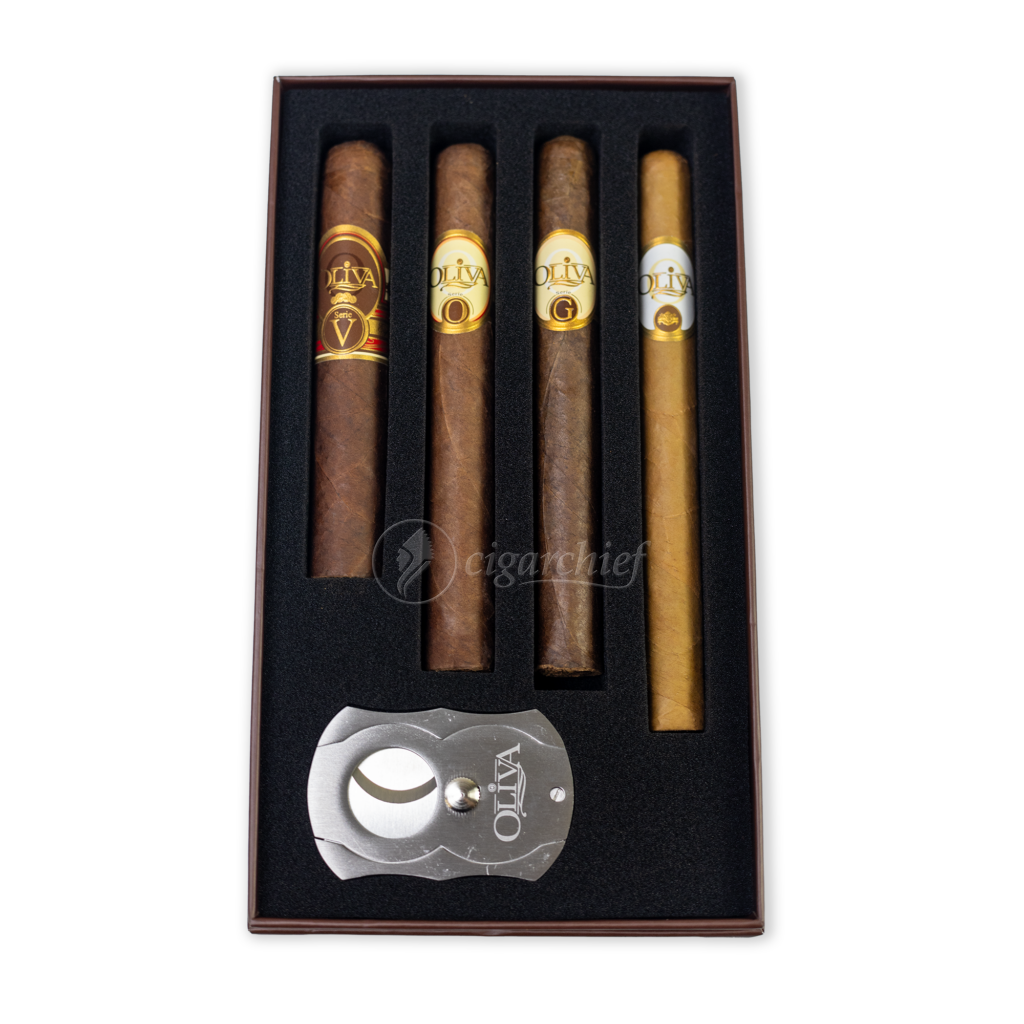 Oliva Gift Assortment 4-Cigar Sampler with Cutter - Cigar Chief